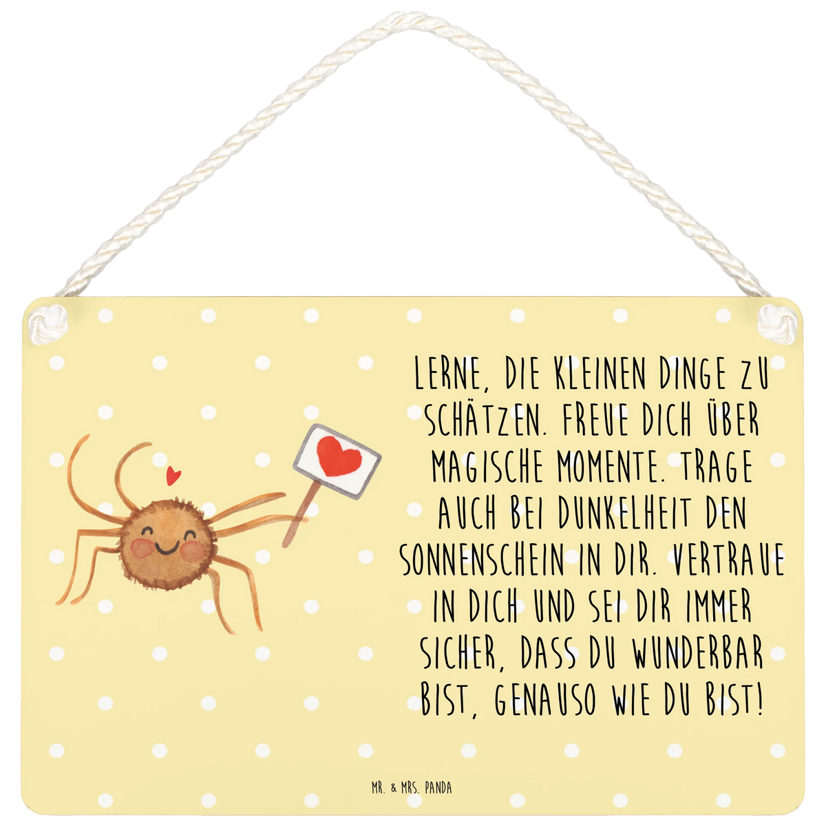 Decorative sign Spider Agatha Motivation – Mr. & Mrs. Panda