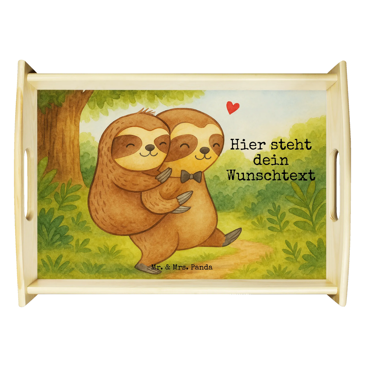 Personalised serving tray sloth Dad Design – Mr. & Mrs. Panda