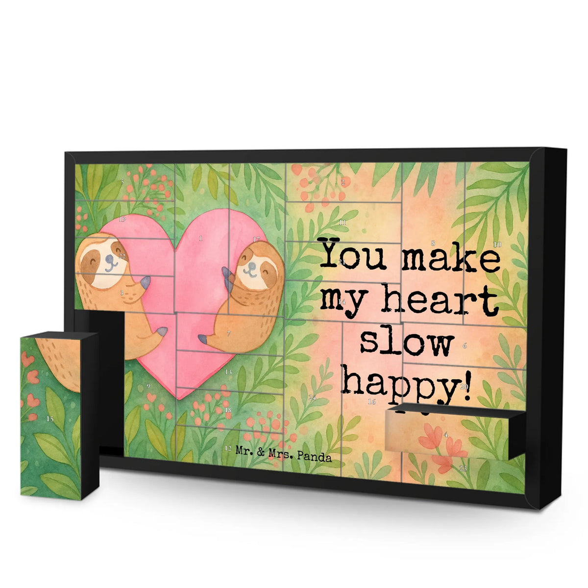 Fillable advent calendar sloths Heart Design – Mr. & Mrs. Panda